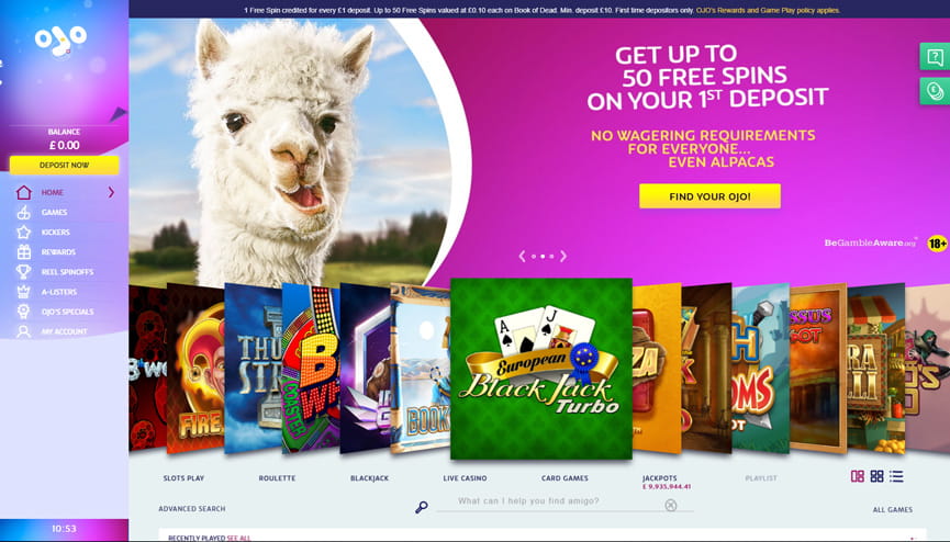 PlayOJO Casino Review – Blackjack Games, Bonuses and More!